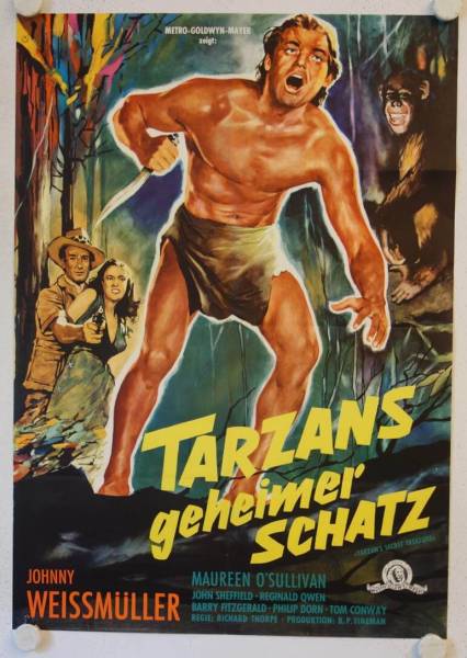 Tarzans Secret Treasure Original Release German Movie Poster